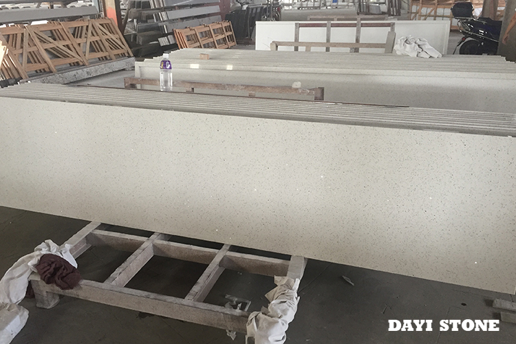 Crystal White Quartz Countertop For Kitchen : Xiamen Dayi Stone Co.,Ltd
