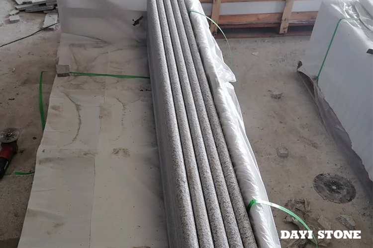 G603-10 Light Grey Stone Steps Top and front edge round flamed : Xiamen ...