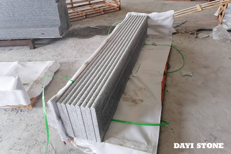 G603-10 Light Grey Stone Steps Top and front edge round flamed : Xiamen ...