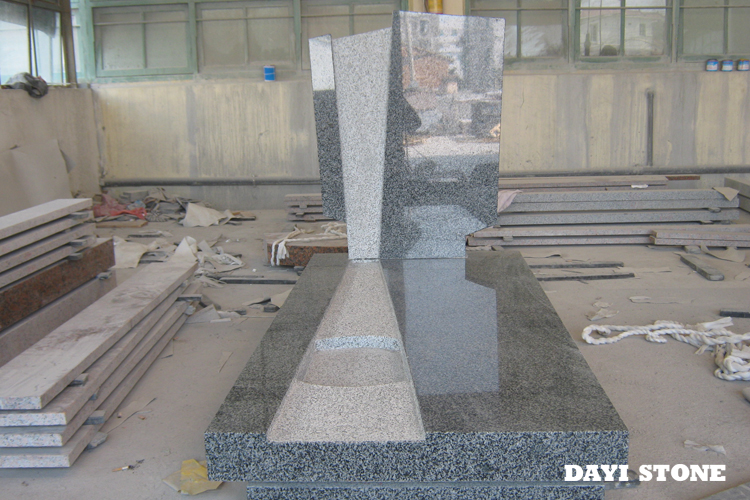 G654-5 Dark Grey Granite Headstone With Book Shaped Monument : Xiamen ...