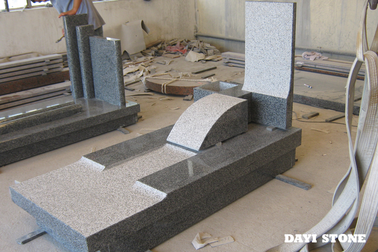 G654-5 Dark Grey Granite Headstone With Book Shaped Monument : Xiamen ...