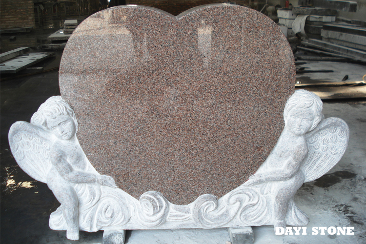 G663 Pink Granite Stone Upright Headstones : Xiamen Dayi Stone Co.,Ltd