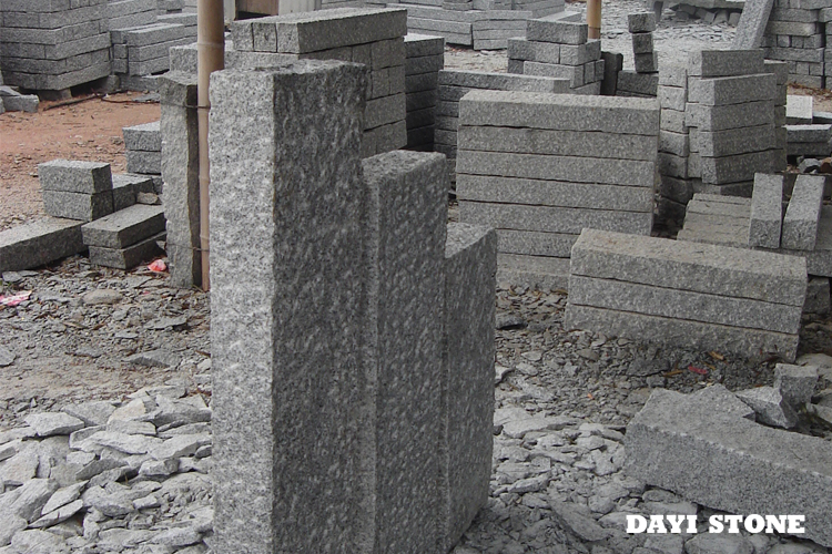 Light Grey Granite Stone Palisade All sides pineapple : Xiamen Dayi ...