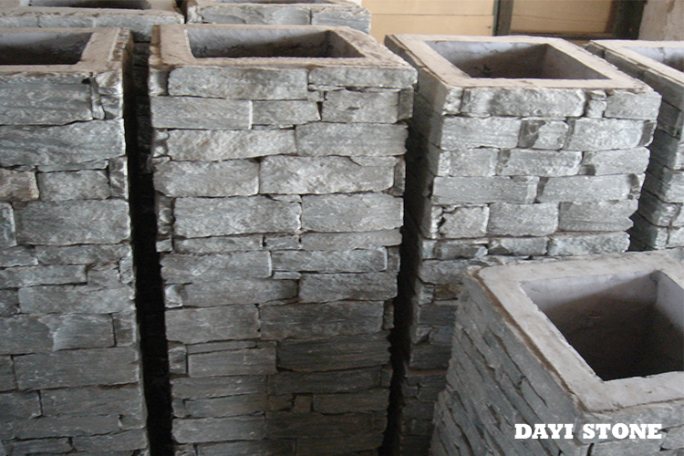 Natural Slate Stone Pillars Concrete Column Mold : Xiamen Dayi Stone Co ...