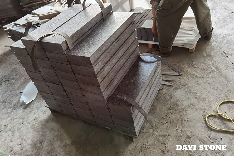 New G684 Black Natural Stone Basalt Wall Cladding vasual sides Flamed ...