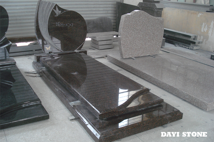 Tan Brown Granite Stone Headstones : Xiamen Dayi Stone Co.,Ltd